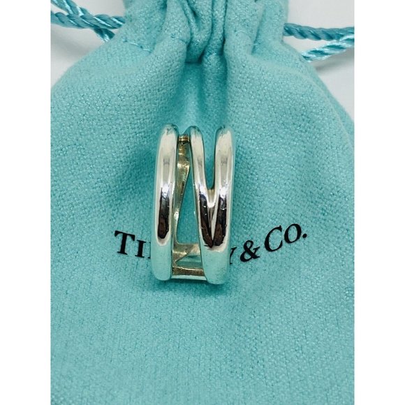 Tiffany & Co. | Jewelry | Tiffany Co Sterling Silver Ring Open Diagonal ...